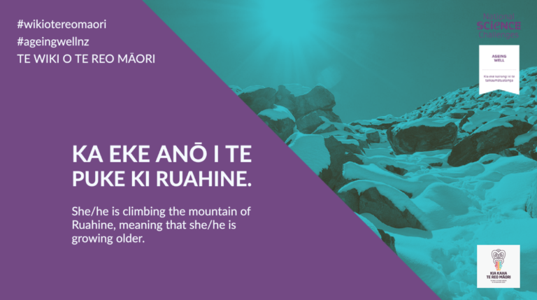 Te Wiki o te Reo Māori 2021 - Ageing Well National Science Challenge